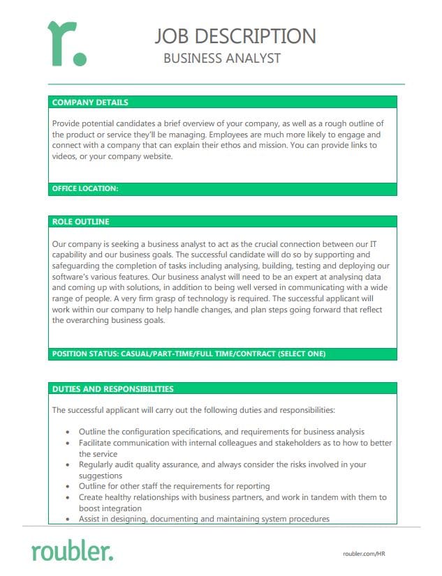Wealth Management Business Analyst Job Description Investment Analyst
